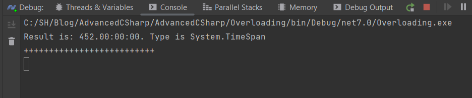 Advanced C#: Overloading